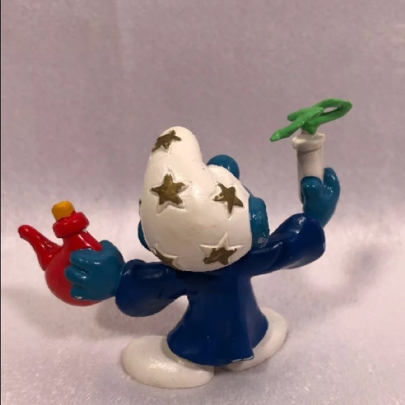 Toys | Smurfs Alchemist Smurf 2116 Magic Wizard Figurine Vintage Pvc ...